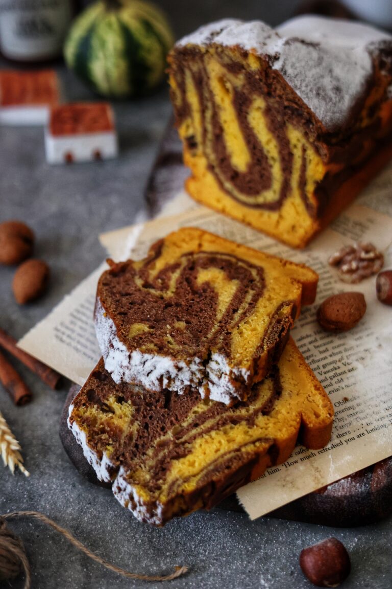 Chec marmorat "Pumpkin Spice" Cu dovleac si cacao - DeMancare