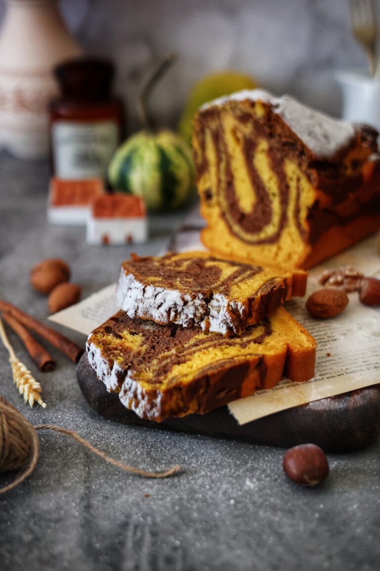 Chec marmorat "Pumpkin Spice" Cu dovleac si cacao - DeMancare